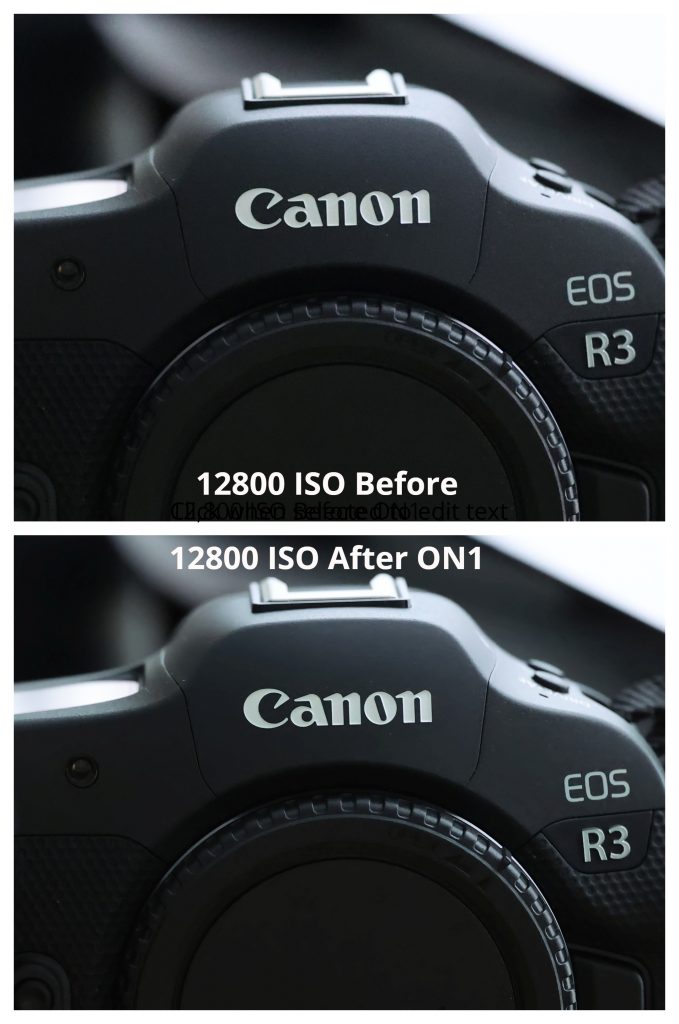 Canon R3 High ISO 12800 to 102400 Test: Before & After ON1 NoNoise AI